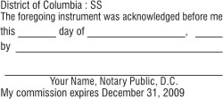 District of Columbia Notary Store | Seals | Supplies | Stamps
